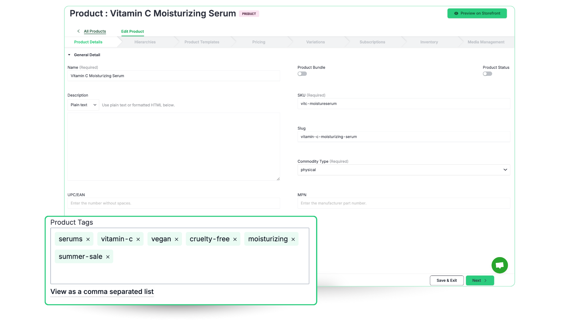 Using Product Tags | Elastic Path Documentation